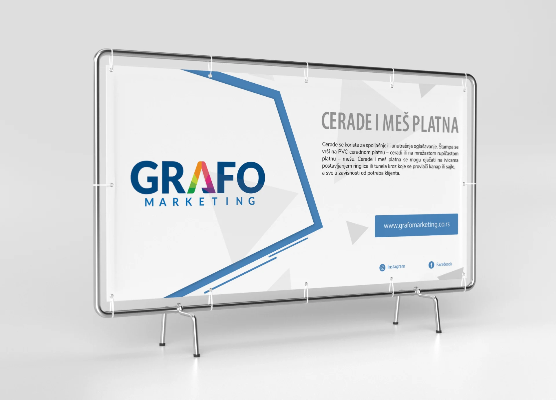 Baneri i Cerade štampa Grafo Marketing Novi Sad Beograd