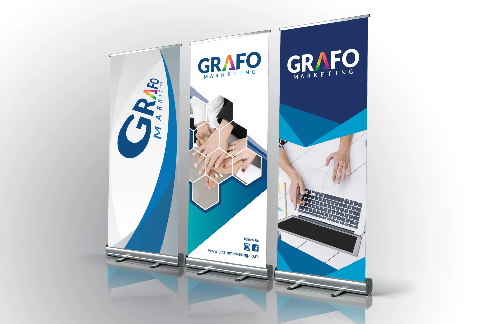 Roll UP baneri izrada štampa Grafo Marketing Novi Sad Beograd