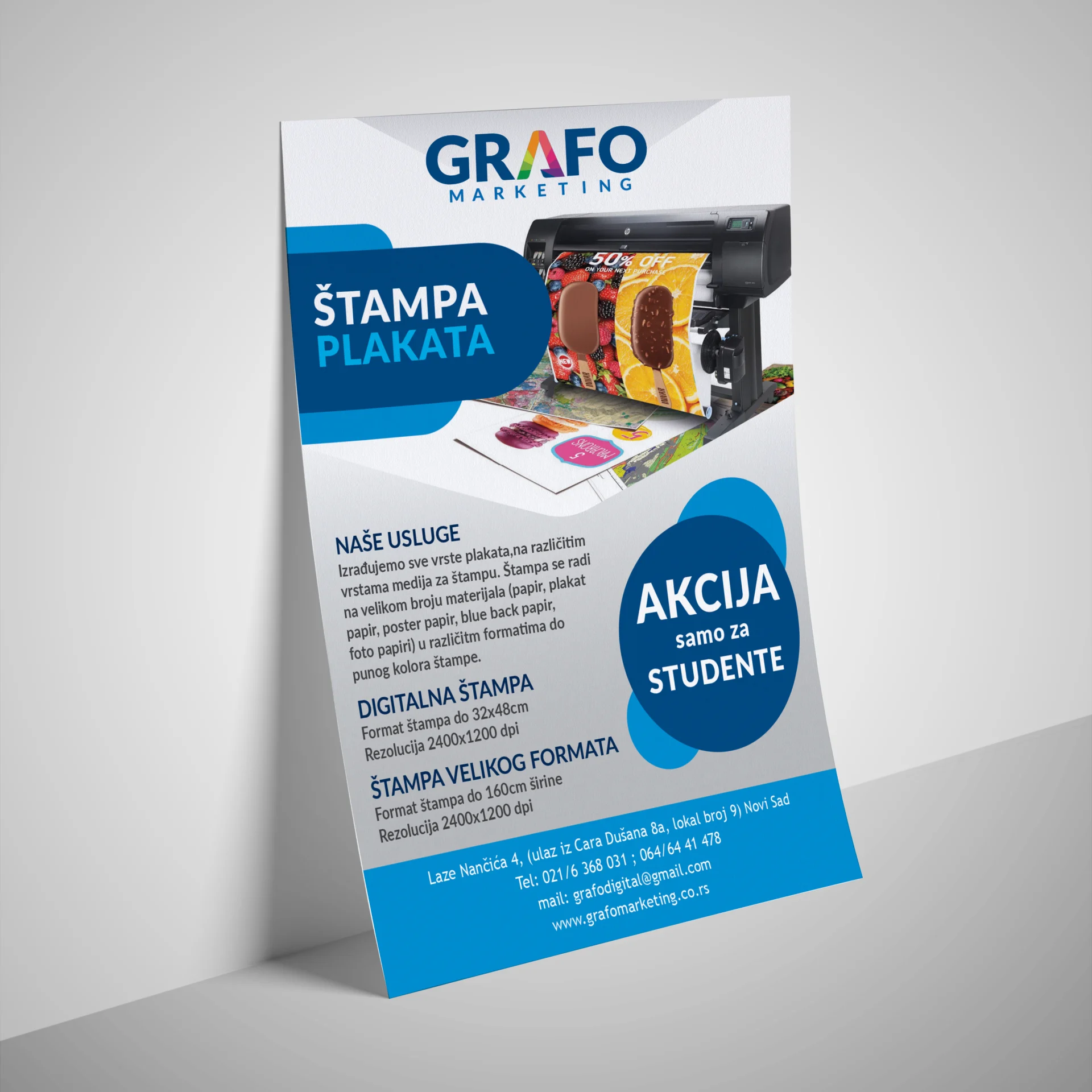 Standardni flajeri štampa Grafo Marketing Novi Sad Beograd